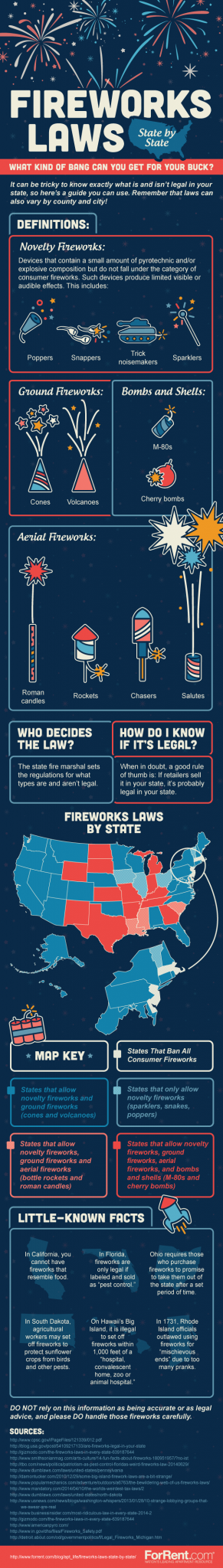 What Fireworks are legal in each state? Firework Laws (State By State ...
